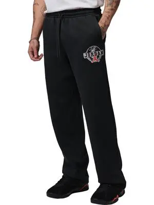 JORDAN Brooklyn Open-hem Pants - Black