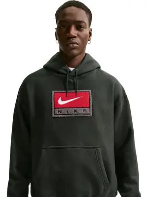 Nike Solo Swoosh Fleece Pullover Hoodie - Green