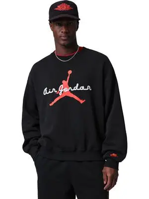 JORDAN Fleece Crewneck Sweatshirt - Black