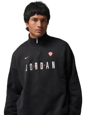 JORDAN Flight Graphic Fleece 1/4-zip - Black