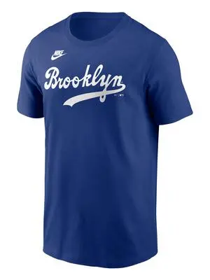 Nike Jackie Robinson Brooklyn Dodgers Cooperstown Mlb T-shirt - Blue