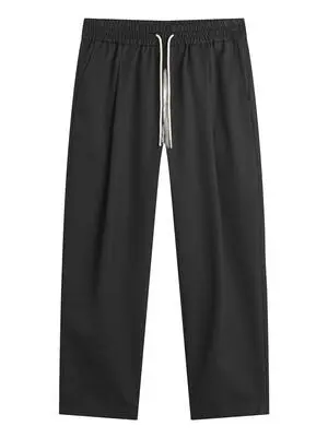 DROLE DE MONSIEUR Drôle De Monsieur Virgin Wool Blend Joggers With Pleats