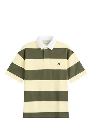 Coperni Striped Polo Top - Green Yellow