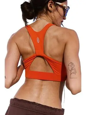 Free People Never Better Stride Sports Bra - Flame