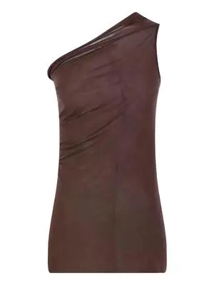 Rick Owens One-shoulder Top - Brown