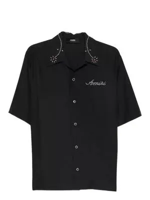 Amiri Embellished Short-sleeve Shirt - Black