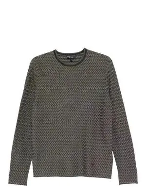 Emporio Armani Patterned Round-neck Sweater - Green