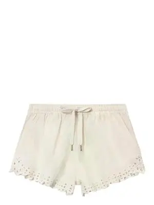 MARANT ETOILE Balyme Eyelet Shorts - Neutrals