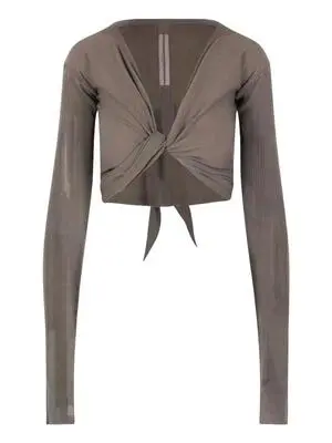 Rick Owens Tie-fastening Cropped Top - Neutrals