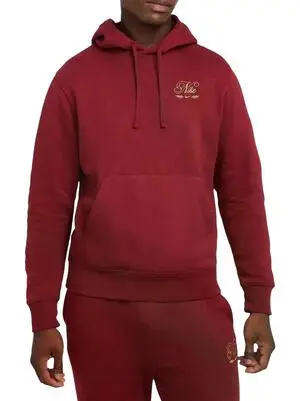 Nike Drawstring-hoodie Sweatshirt - Red