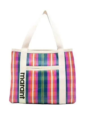 Isabel Marant Plaid Pattern Tote Bag - Blue