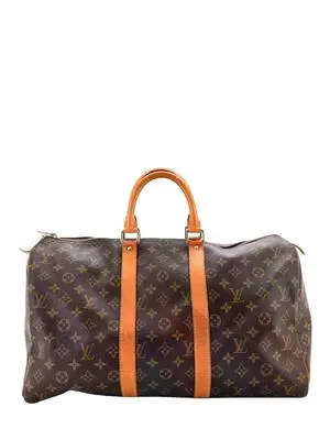 LOUIS VUITTON Keepall 45 Monogram Canvas Satchel - Brown