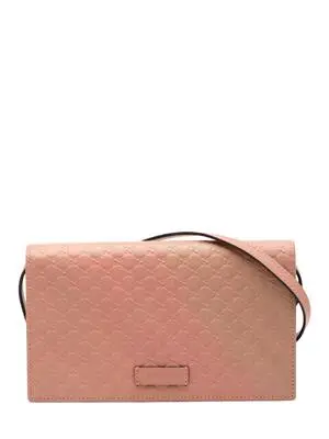 Gucci Microssima Wallet On Strap Crossbody Bag - Pink