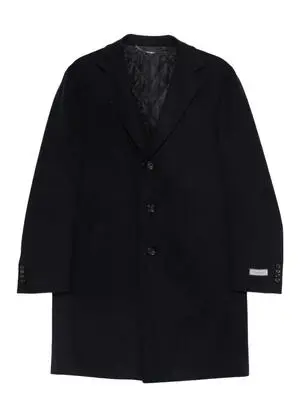 Canali Kei Buttoned Overcoat - Blue