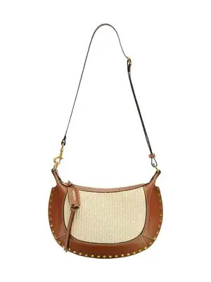 Isabel Marant Oskan Moon Raffia Shoulder Bag - Brown
