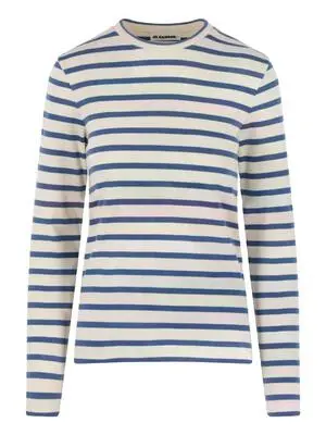 JIL SANDER Striped T-shirt - White