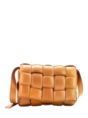 Bottega Veneta Cassette Padded Maxi Intrecciato Leather Crossbody Bag - Brown
