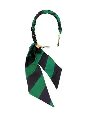 Fendi Silk Stripe Bag Strap - Green