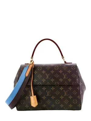 LOUIS VUITTON Cluny Top Handle Mm Monogram Canvas Shoulder Bag - Brown