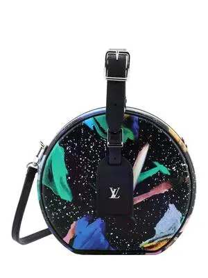 LOUIS VUITTON Petite Boite Chapeau Limited Edition Splash Leather Crossbody Bag - Black