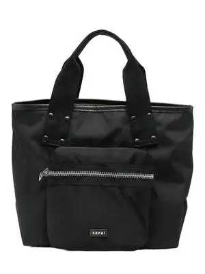 Sacai Zip Pocket Tote Bag - Black
