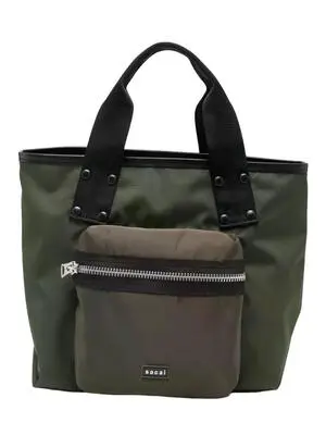 Sacai Pocket Handle Tote Bag - Green