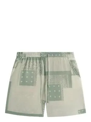 Kith Silk Lyocell Bandana Cedar Short - Realm