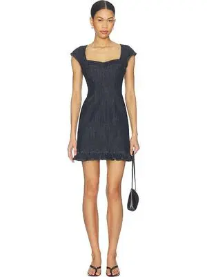 Steve Madden Minta Denim Mini Dress - Dark Indigo
