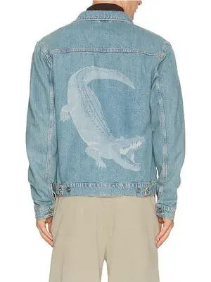 Lacoste Croc Denim Jacket - Washed Bleach