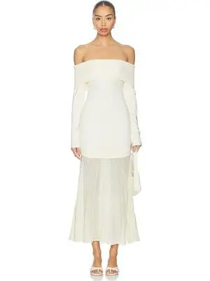 Astr The Label Lidia Off-the-shoulder Dress - Cream