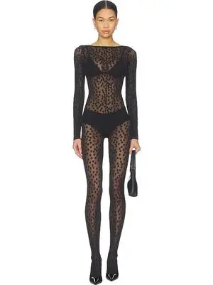 Wolford Sweet Dots Catsuit - Black