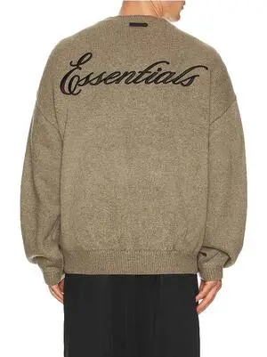 Fear Of God Essentials Waffle Crewneck Sweater - Homestead Heather