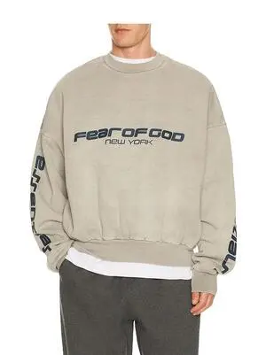 Fear Of God Cropped Relaxed Sweatshirt - Smoke Grey
