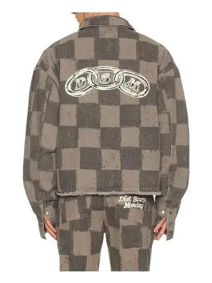 DIET STARTS MONDAY Dylan Jacket - Checkered Grey