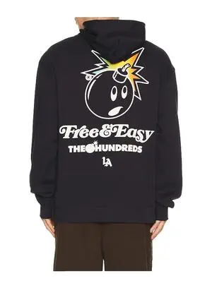 THE HUNDREDS X Free And Easy Adam Bomb Hoodie - Navy