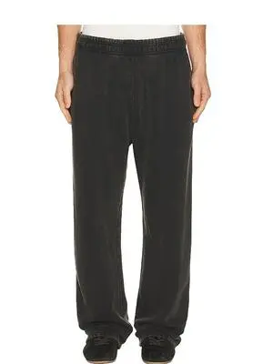 ENTIRE STUDIOS Straight Leg Sweatpant In Black - Washed Black