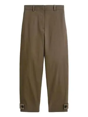 Cos Barrel-leg Cotton Utility Trousers - Brown