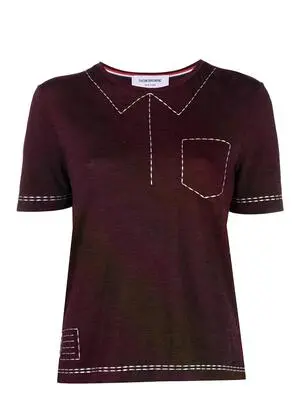 Thom Browne Trompe-l'œil Short-sleeve T-shirt - Red