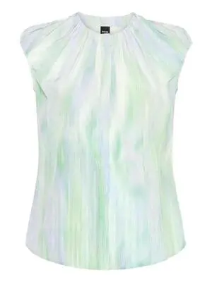 BOSS Striped Sleeveless Top - Blue