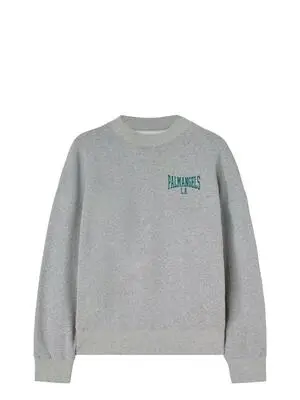 Palm Angels Logo-print Cotton Sweatshirt - Grey