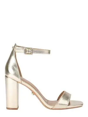 Carvela Faux-leather Heeled Sandals - Gold
