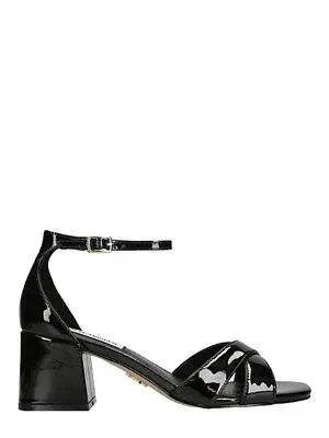Steve Madden Faux-leather Heeled Sandals - Black