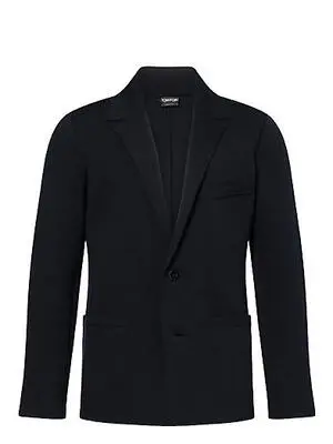 TOM FORD Single-breasted Double Face Wool Jacket - Black