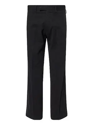TOM FORD Wide-leg High-rise Cotton Trousers - Black
