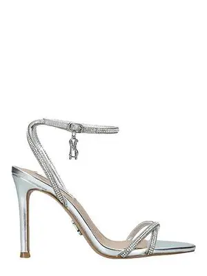 Steve Madden Juniper R 751 Leather Heeled Sandals - Silver