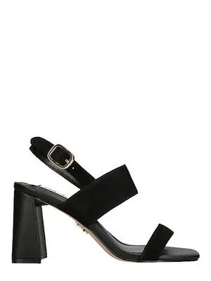 Steve Madden Suede Heeled Sandals - Black