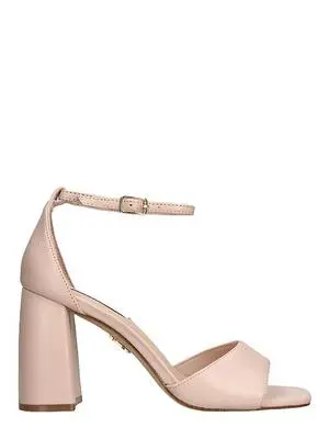 Steve Madden Leather Heeled Sandals - Blush