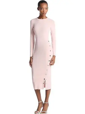 Michael Kors Viscose Blend Snap Dress - Pink