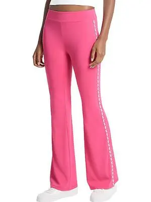 Michael Kors Logo Tape Flared Leggings - Pink