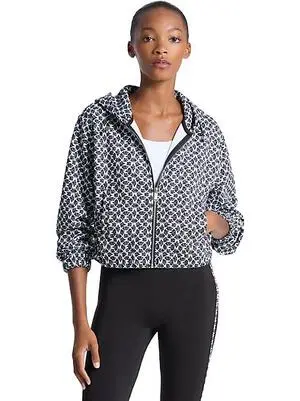 Michael Kors Graphic Logo Cotton-blend Jacket - Black